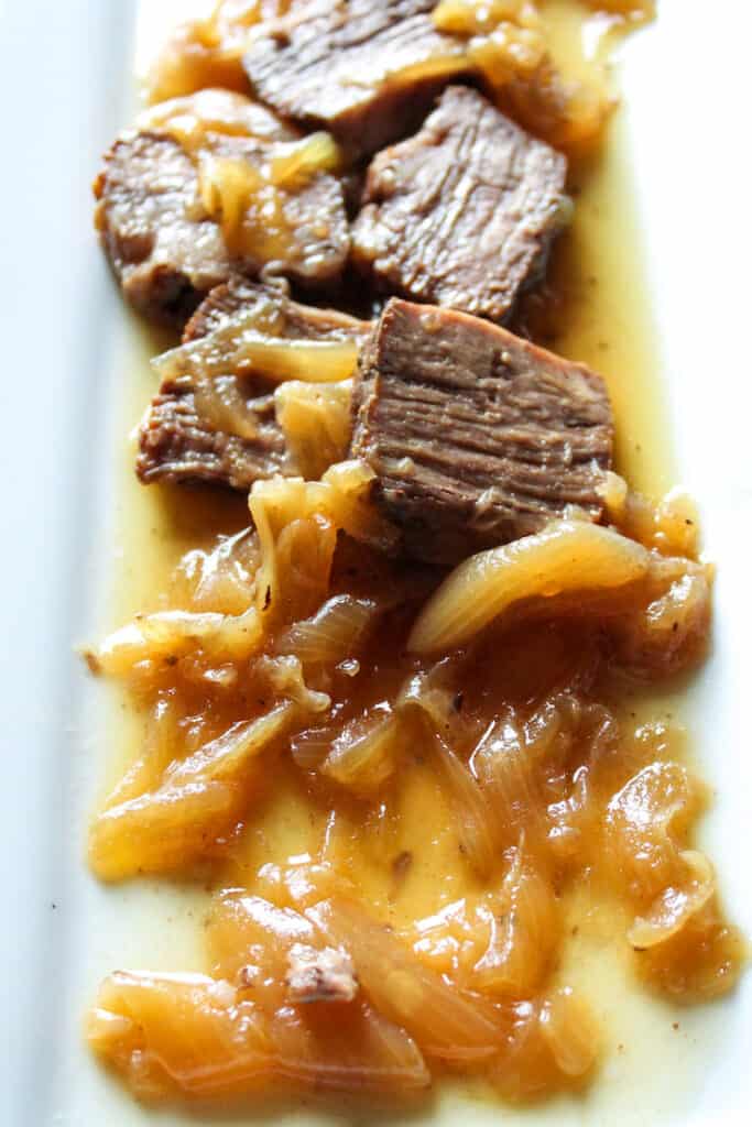 Beer-Braised Beef and Onions {Beef Carbonnade} - The Hungry Bluebird
