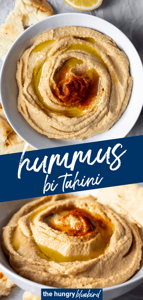 Classic Hummus Recipe with Mellowed Garlic - The Hungry Bluebird